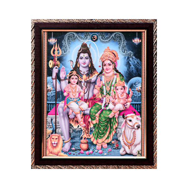 Shiva Parvati Ganesh Kartikeya A4 Size Shiva Parvati/Gauri Shankar